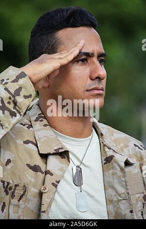 Military Male Soldier Saluting Stock Photo - Alamy