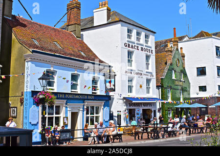 The Portsmouth Hoy and Poole Arms Pubs on seafront, Town Quay, Poole ...