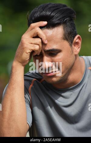 Crying Male Athlete Stock Photo - Alamy