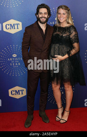 Thomas Rhett and Lauren Akins attend the 61st Academy of Country Music ...