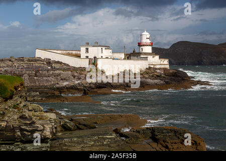 Valentia lighthouse County Kerry Ireland drone aerial view Stock Photo ...