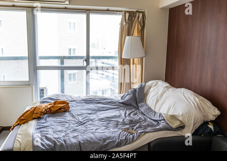 Typical modern Japanese high rise apartment building in Fukuoka Japan ...