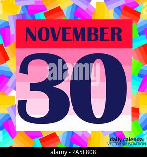 November 30 icon. For planning important day. Banner for holidays and ...