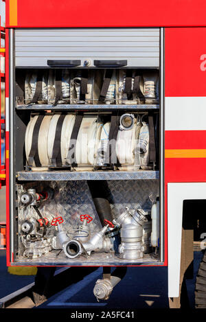 Fire hydrant detail. This fire hydrant is located in a ship Stock Photo ...