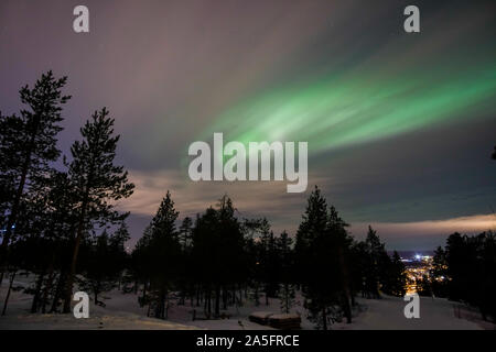 Magical Lapland winter scene Stock Photo - Alamy