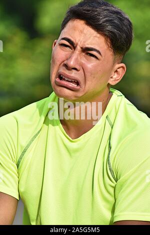 Crying Adult Male Athlete Stock Photo - Alamy