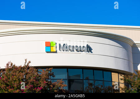 Company logotype - Microsoft Corporation headquarters. Redmond ...