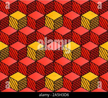 Aged card with cubes pattern Stock Vector Image & Art - Alamy