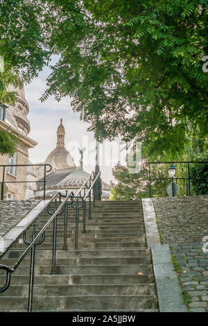 A low angle shot of the basilica of Sacre Coeur in Paris, France Stock ...