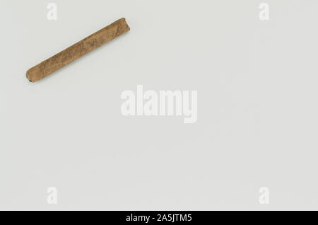 new cigar top view - paper background with copy space Stock Photo - Alamy