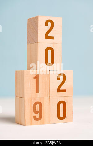 2019, vintage numbers on grunge textured colorful background Stock ...