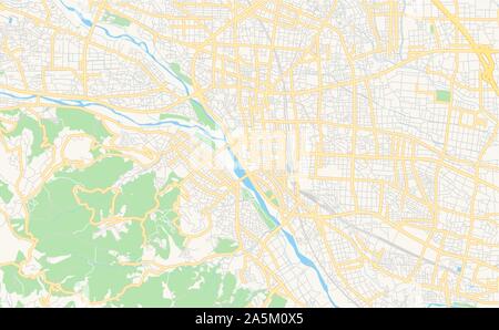 map of Gunma prefecture of Japan and location on Japanese map Stock ...