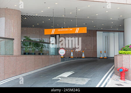 Car Parking Entrance Access With Headroom Height Restriction Stock ...