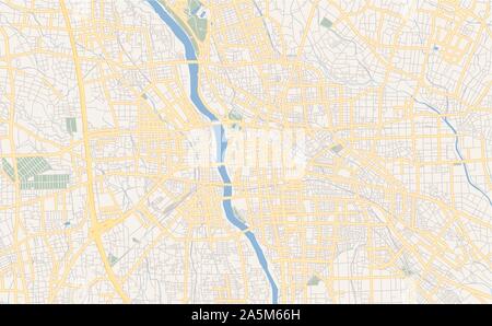 map of Gunma prefecture of Japan and location on Japanese map Stock ...