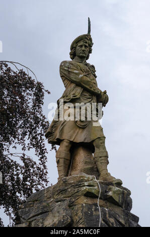 The Black Watch statue in Aberfeldy in the Scottish Highlands of ...