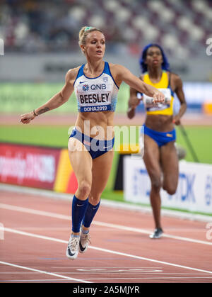 Meghan BEESLEY (Great Britain) competing in the Women's 400m Hurdles ...