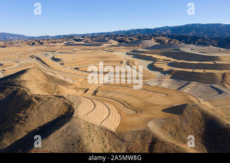Newhall Ranch master planned community under construction aerials Stock ...