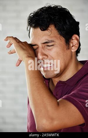 Tearful Handsome Male Stock Photo - Alamy