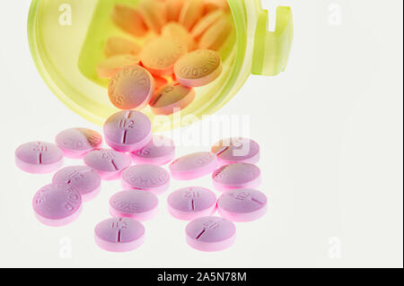 Levothyroxine Sodium prescription bottle. Levothyroxine is a generic ...