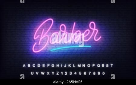 Barbershop neon sign Stock Vector Image & Art - Alamy
