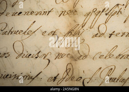 old vintage manuscript writing in cursive Stock Photo - Alamy