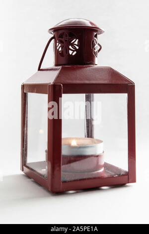 Painted glass tea light holder, close-up Stock Photo - Alamy