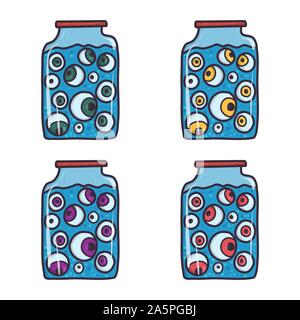 Zombie hand, eyeball on green backdrop. Halloween seamless pattern for ...