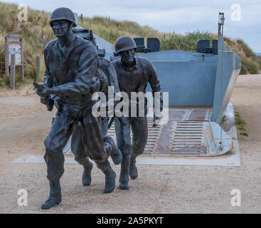 World War Two D-day Higgins landing craft vehicle personnel memorial ...