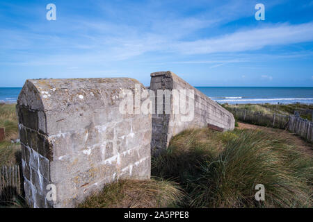 The German bunker Cosy's pillbox at Juno Beach, Courseulles-sur-Mer ...