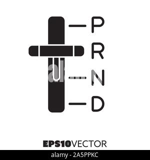 Automatic transmission shift lever vector icon. Automotive parts ...