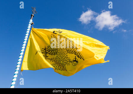 Greek Orthodox Church flag Mount Athos religious symbol Stock Photo - Alamy