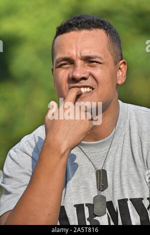Confused Military Person Stock Photo - Alamy