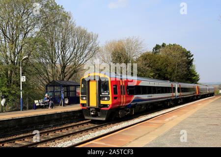 East Midlands Trains 158812 at Edale railway station, Peak District ...