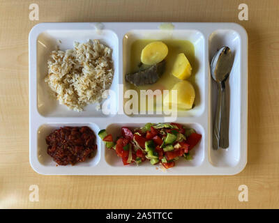 Tabldot food menu in the refectory Stock Photo - Alamy