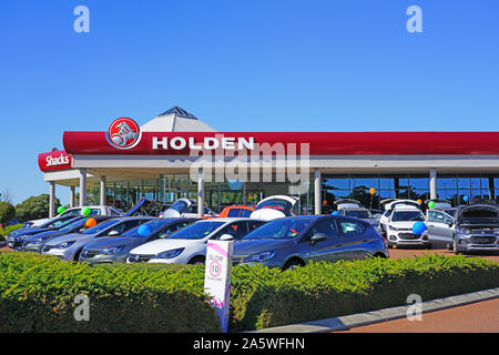 ROCKINGHAM, AUSTRALIA -3 JUL 2019- View of a Holden car dealership near ...