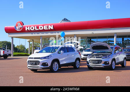 ROCKINGHAM, AUSTRALIA -3 JUL 2019- View of a Holden car dealership near ...