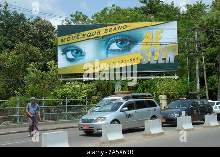 Move Your Brand Be Seen Advertising Billboard, Yangon, Myanmar, Asia ...