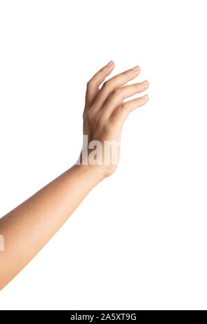 Human Hand with grabbing gesture on white background Stock Photo ...