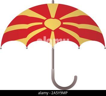 Macedonia flag umbrella. Social security concept. National flag of ...
