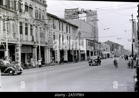 A Street in Singapore 1954 Stock Photo - Alamy