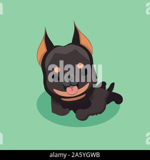 Dog beauceron cartoon vector illustration Stock Vector Image & Art - Alamy