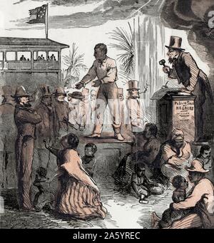 Emancipation from an engraved illustration by Thomas Nast 1840-1902 ...