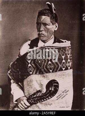 Portrait of the Maori chief, Monga Rewi Maniapoto, from a 1942 ...