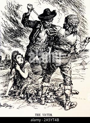 Cartoon in Punch magazine depicting the 'Tragic Serenade' of an ...