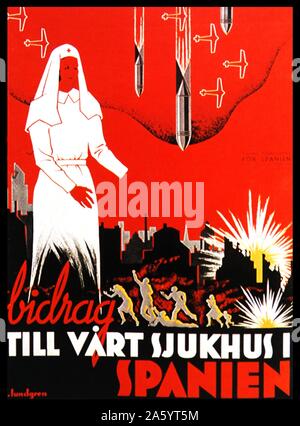 Swedish Propaganda poster calling for help in hospitals in Republican ...