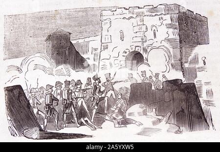 Imperial French Army lay siege to a Spanish town during the Peninsula ...