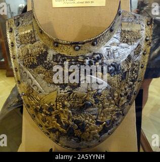 Complete Gorget, composed of two plates. The surface decoration is made ...