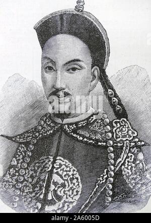 This portrait of Emperor Guangxu (1871-1908) was created by a Qing ...