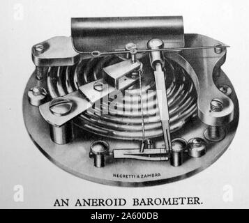 The aneroid barometer uses a small flexible metal box called aneroid ...