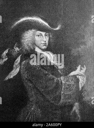 Philip V (1683-1746). King of Spain. Portrait. Illustration by Salcedo. Lithography. Cronica ...